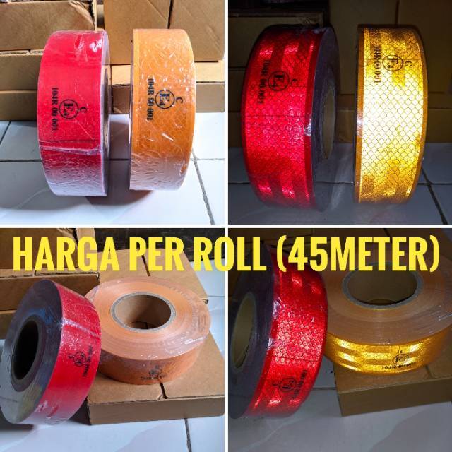 Jual stiker mobil box truk kontainer scotlet reflektif harga per roll ...