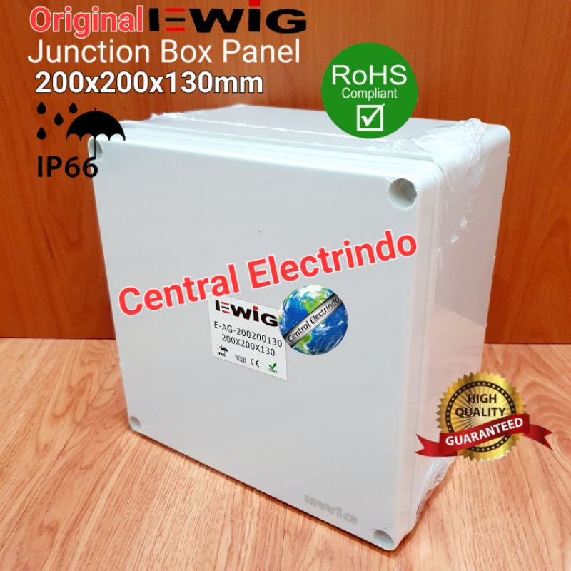 Jual Junction Box AG 200×200×130mm Box Panel Plastik ABS EWIG Polos IP66. | Shopee Indonesia