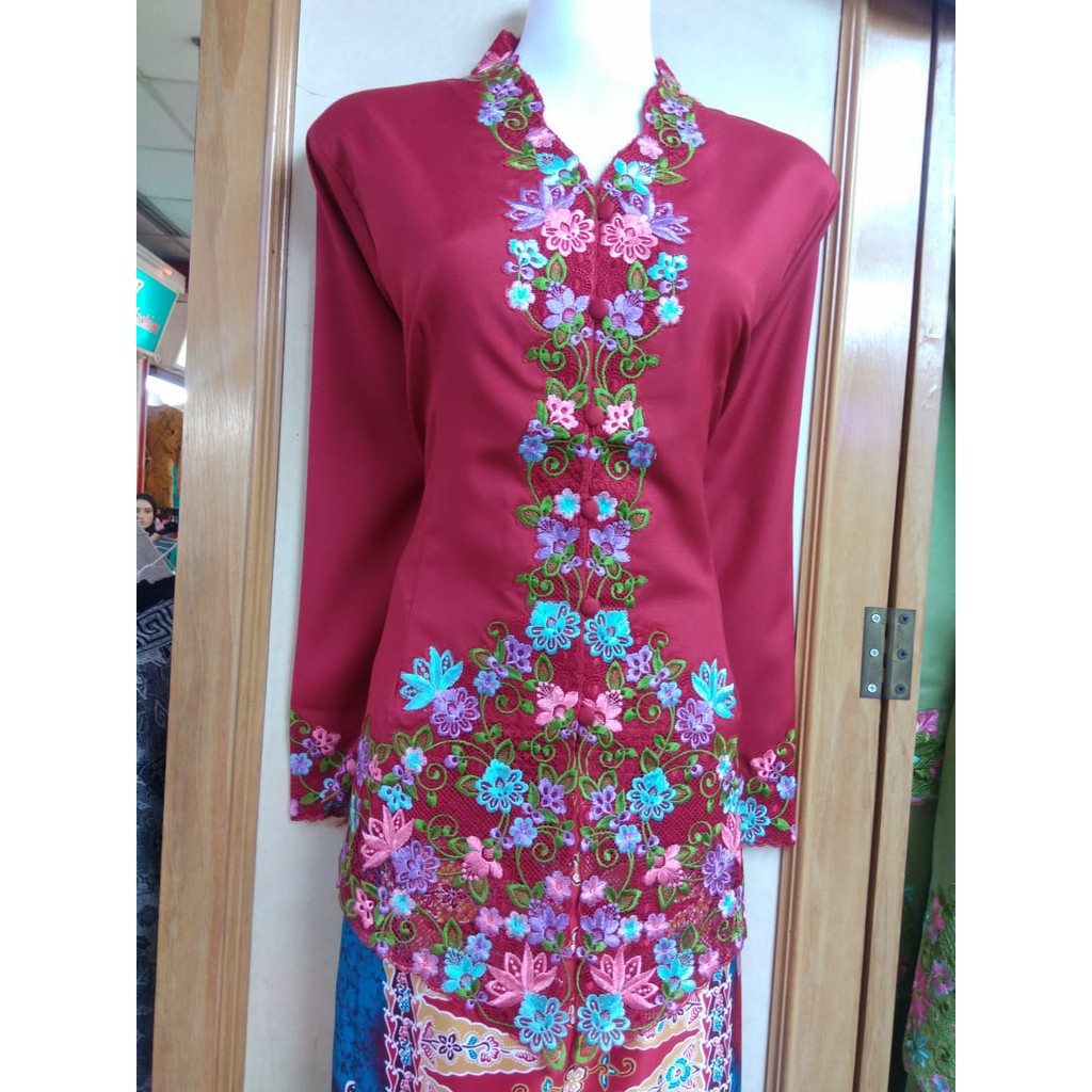 Jual KEBAYA ENCIM MERAH EXCLUSIVE | Shopee Indonesia