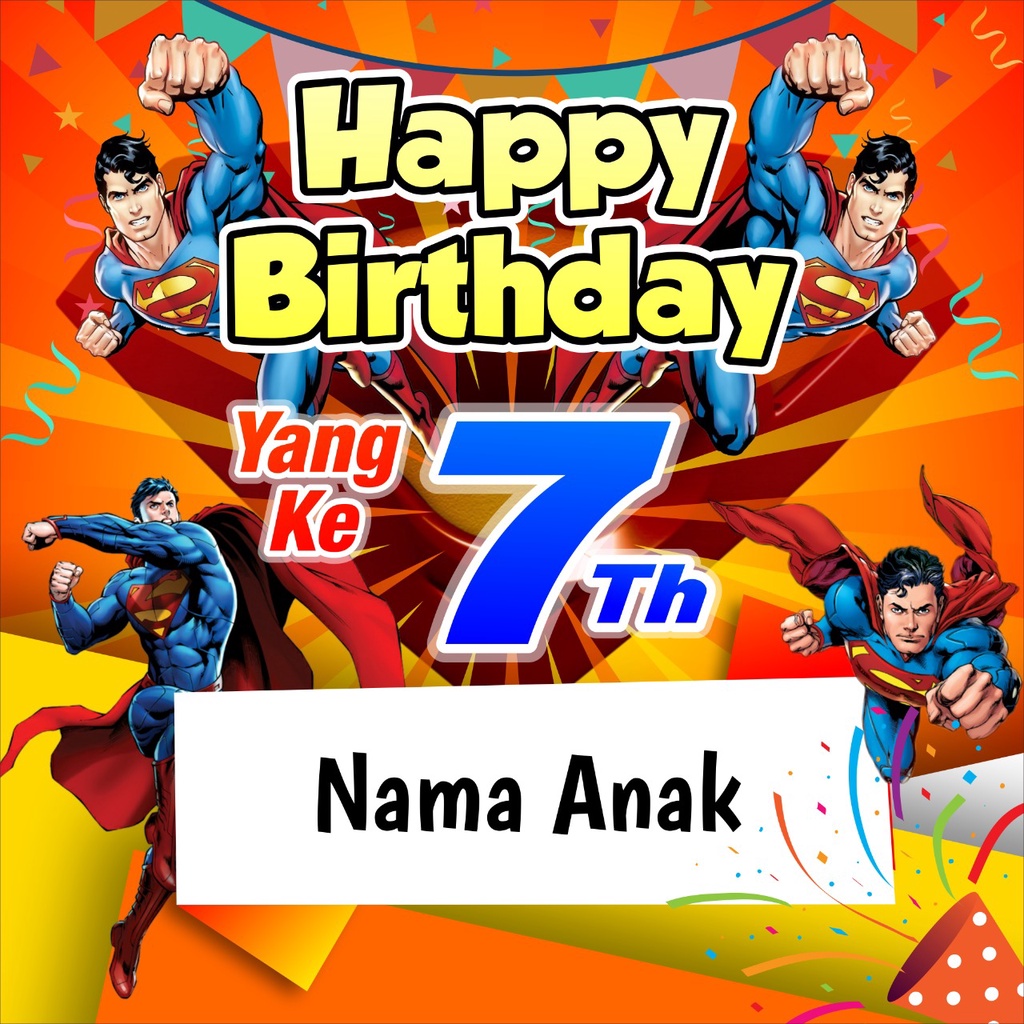 Jual Banner Happy Birthday Anak Ukuran 100 cm x 100 cm Backdrop ...
