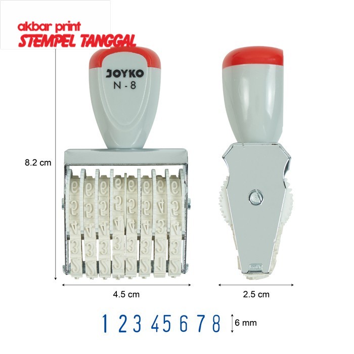 Jual Number Stamp / Stempel Angka / Nomor Jy N-8 / 8 Digits | Shopee ...