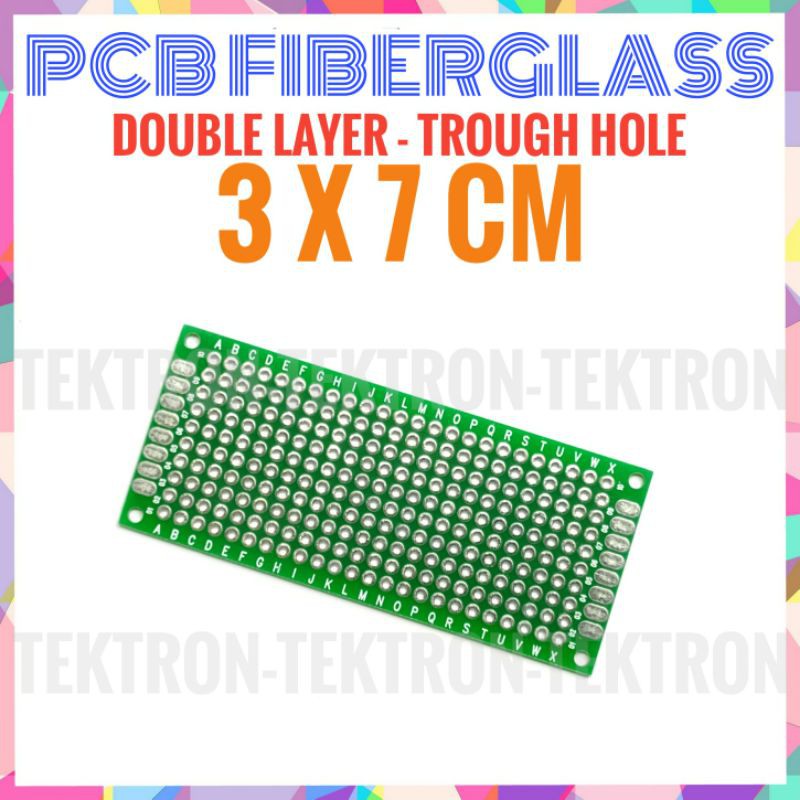 Jual PCB 3x7cm Fiberglass Trough Hole Matriks Matrix 3cm x 7cm Fiber ...