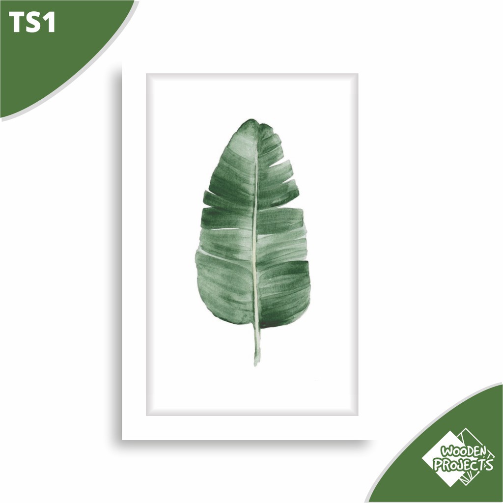 Jual Zelamart Hiasan dinding rumah tropical daun daun simple hijau - TS ...