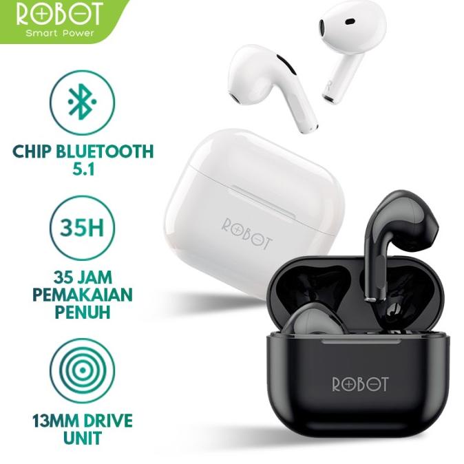Jual Robot Wireless Earphone Airbuds T50 Original TWS Bluetooth ...