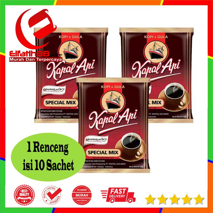 Jual Kopi Kapal Api Sepecial Mix - 1 Renceng Isi 10 Sachet | Shopee ...
