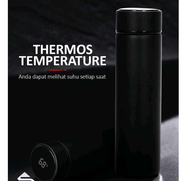 Jual Termos Smart Led display suhu temperatur warna doff karet 500ml ...