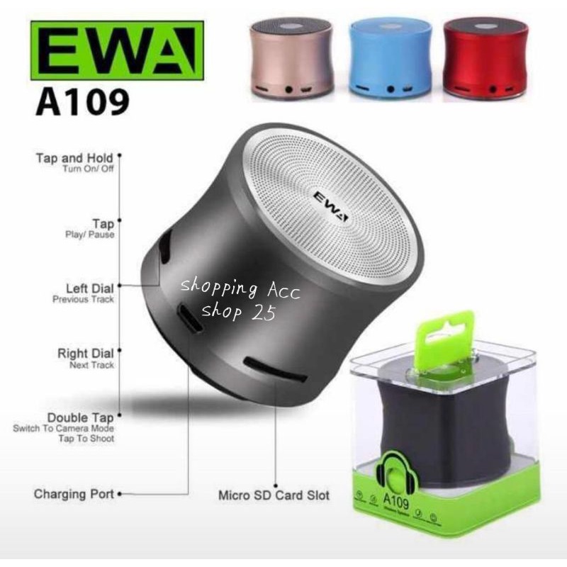 Jual SPEKEAR MINI EWA A109 SPEKEAR BLUETOOTH WIRELESS SPEAKER PORTABEL (RANDOM) | Shopee Indonesia