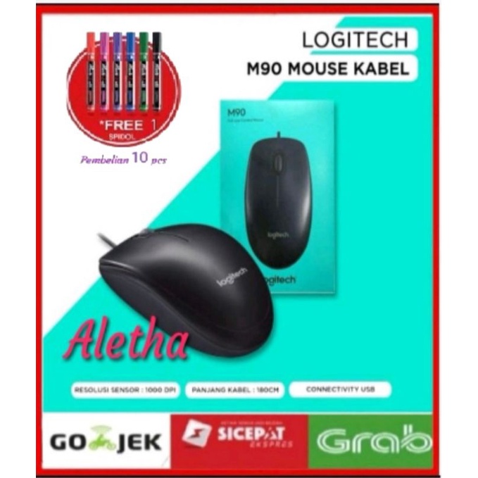 Jual Logitech Mouse Kabel Original M90. Kabel Usb | Shopee Indonesia