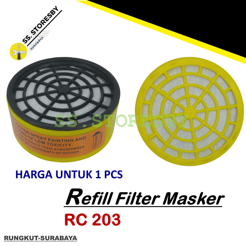 Jual FILTER MASKER OBAT SARINGAN ANTI POLUSI ASAP DEBU RC 203 CAT KIMIA ...
