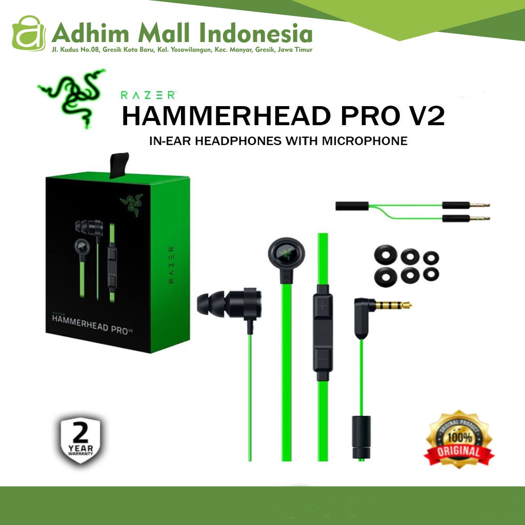 Jual RAZER EARBUDS HAMMERHEAD PRO V2 | Shopee Indonesia