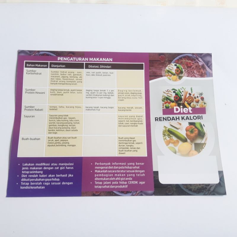 Jual Leaflet Diet Rendah Kalori | Shopee Indonesia