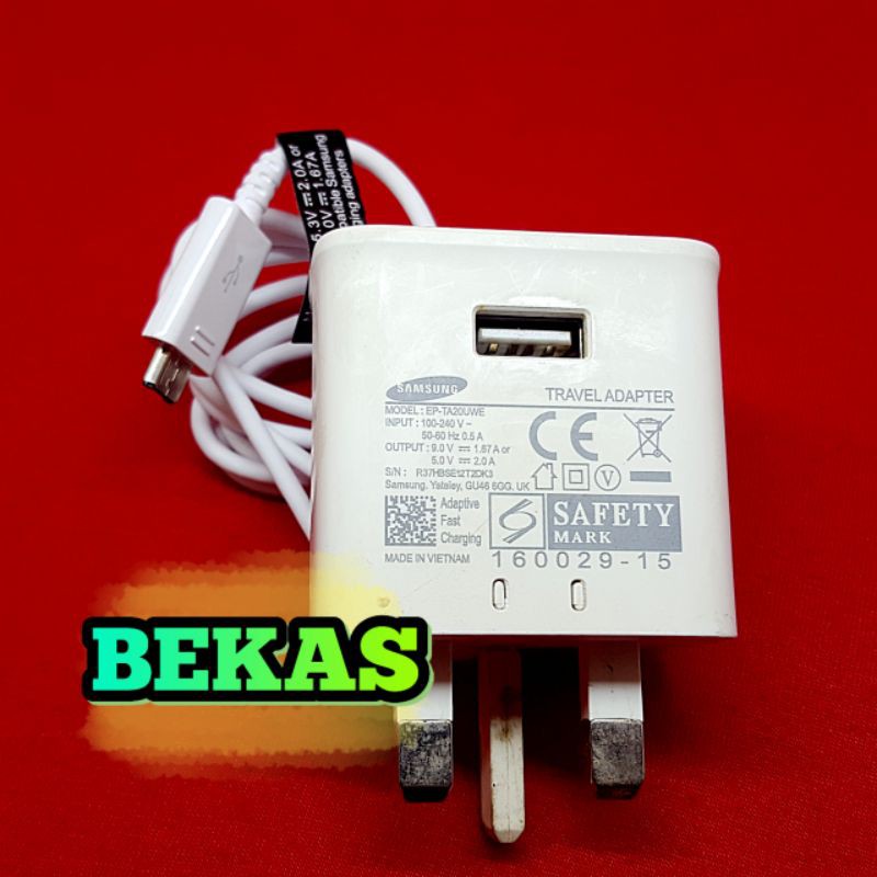 Jual Charger Samsung Copotan Fast Charging A5 2016 S7 S6 Plus Sein Note5 Note4 Original Bawaan ...
