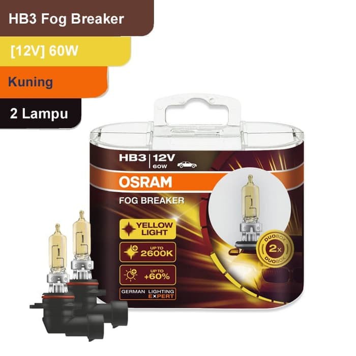 Jual Lampu Mobil Bohlam Fogbreaker HB3 Halogen 12 Volt 55 Watt OSRAM ...