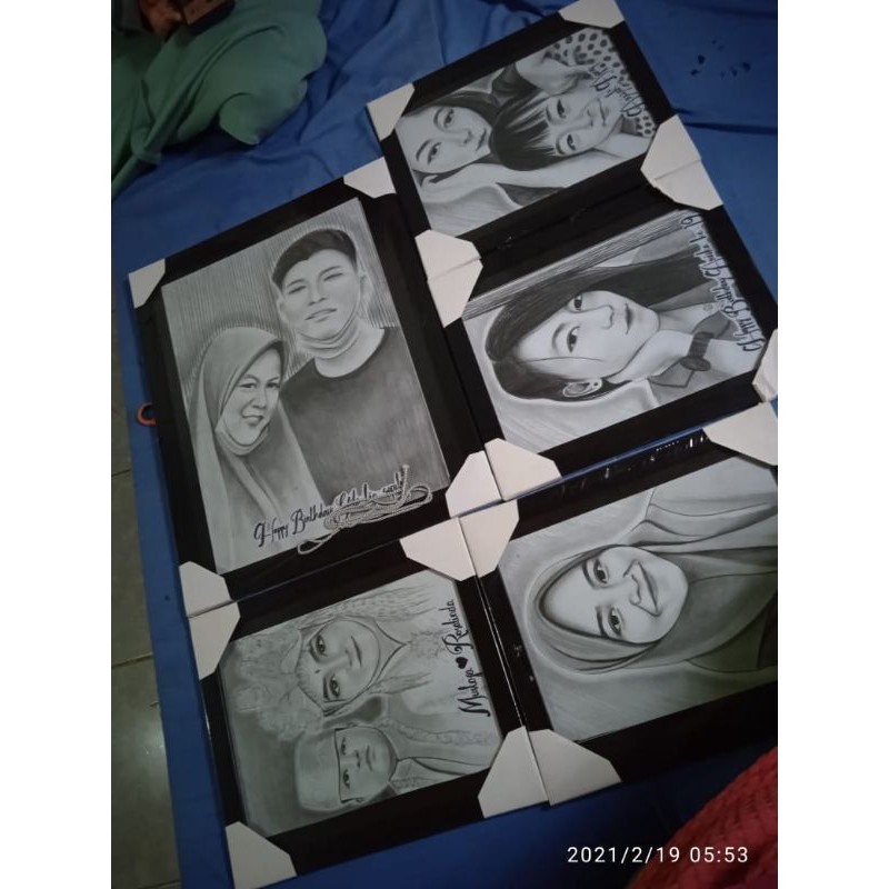 Jual LUKIS WAJAH / SKETSA PENCIL / KADO MURAH AESTHETIC (1WAJAH A4 ...