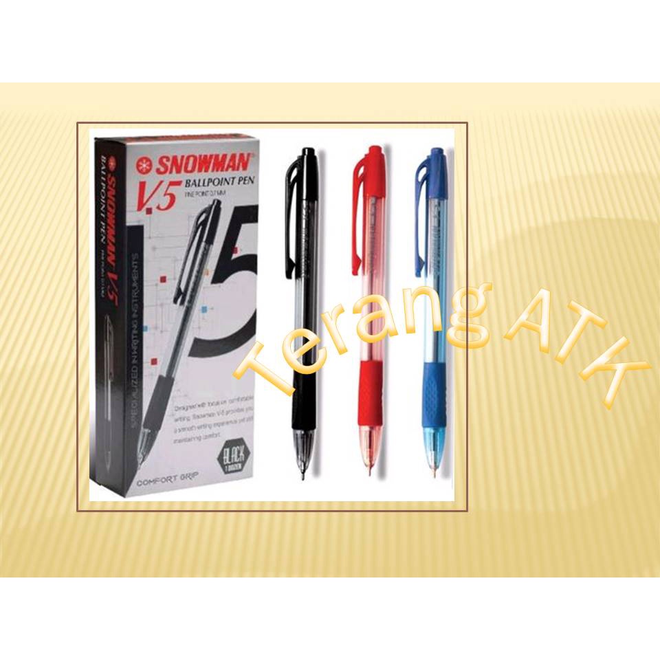 Jual Pulpen Merek Snowman V-5 [12 buah] | Shopee Indonesia