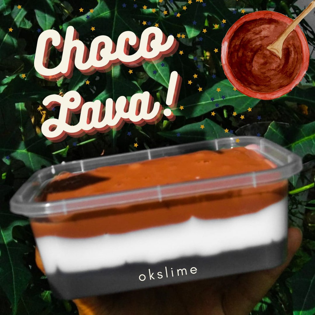 Jual SLIME CHOCO LAVA 200ML BY OKSLIME | Shopee Indonesia