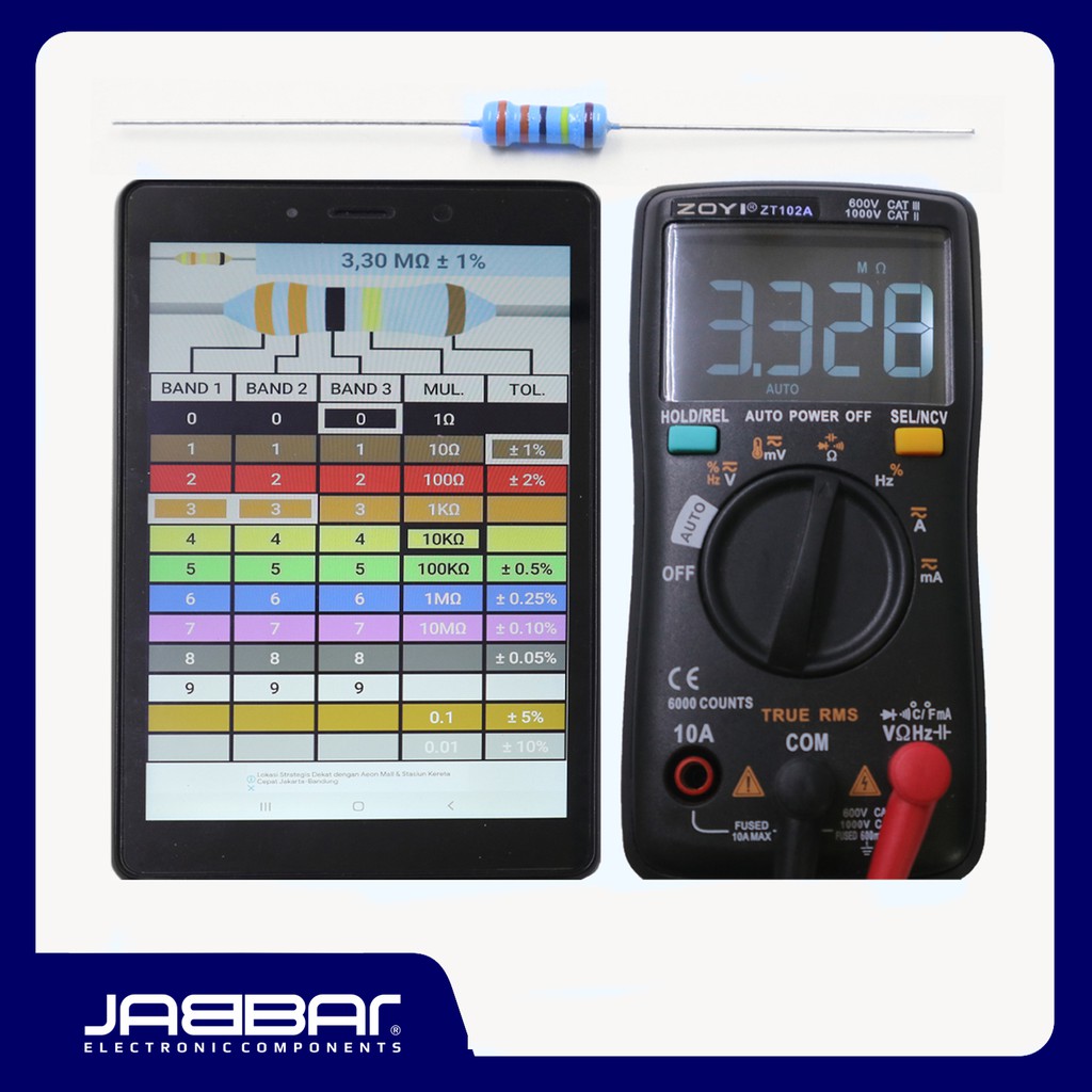 Jual RESISTOR 3M3 OHM 1/2W 1% DIP (3,30M OHM) - BIRU - 19PCS | Shopee ...