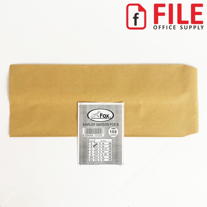Jual Amplop Map Kertas Coklat Samson FOX B / Super Kabinet (12 x 28 cm ...