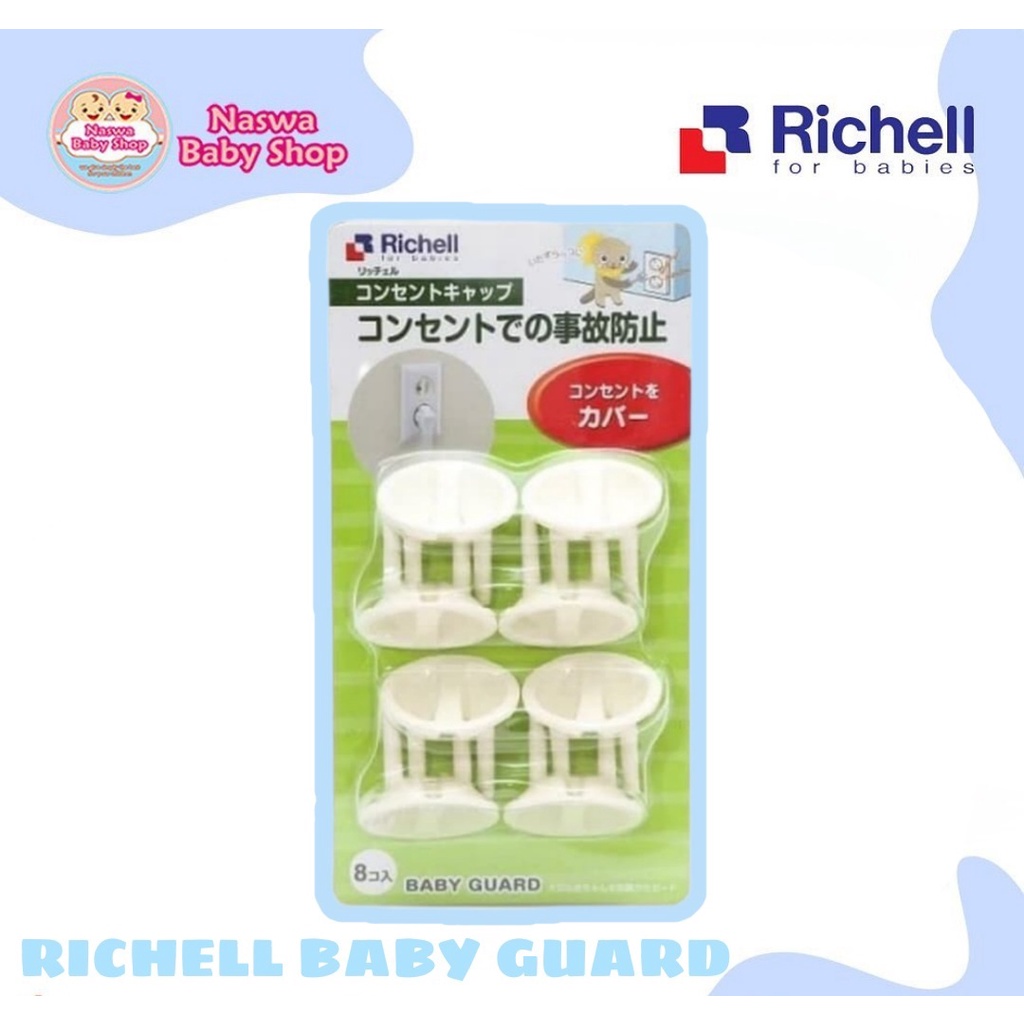 Jual Richell Baby Guard Outlet Cap Pengaman Colokan Listrik Isi 8pcs ...