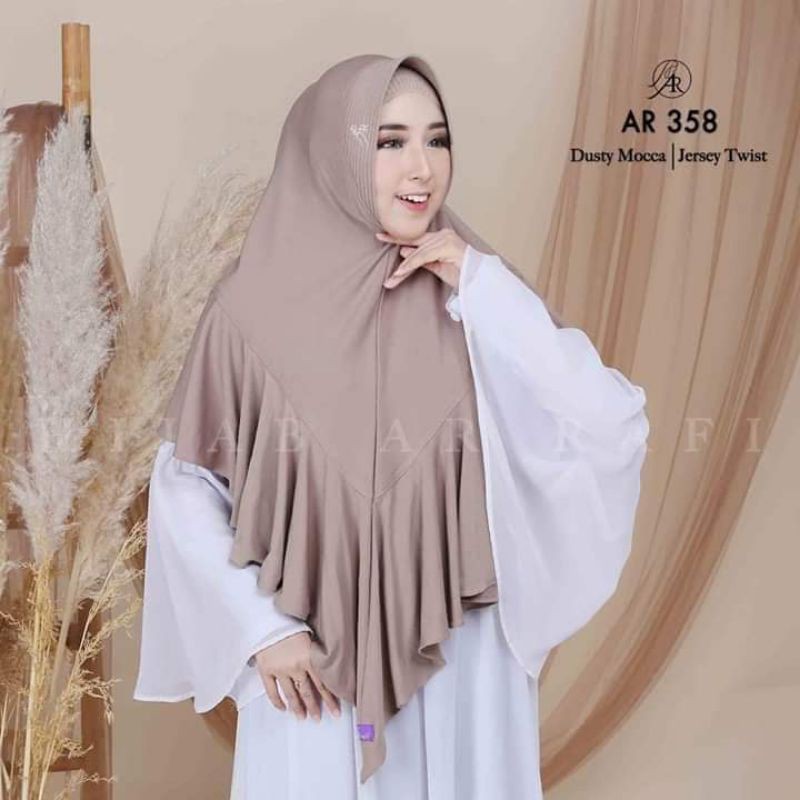Jual Jilbab Arrafi Jumbo Terbaru kode AR 358 Jilbab syari Jilbab Instan ...