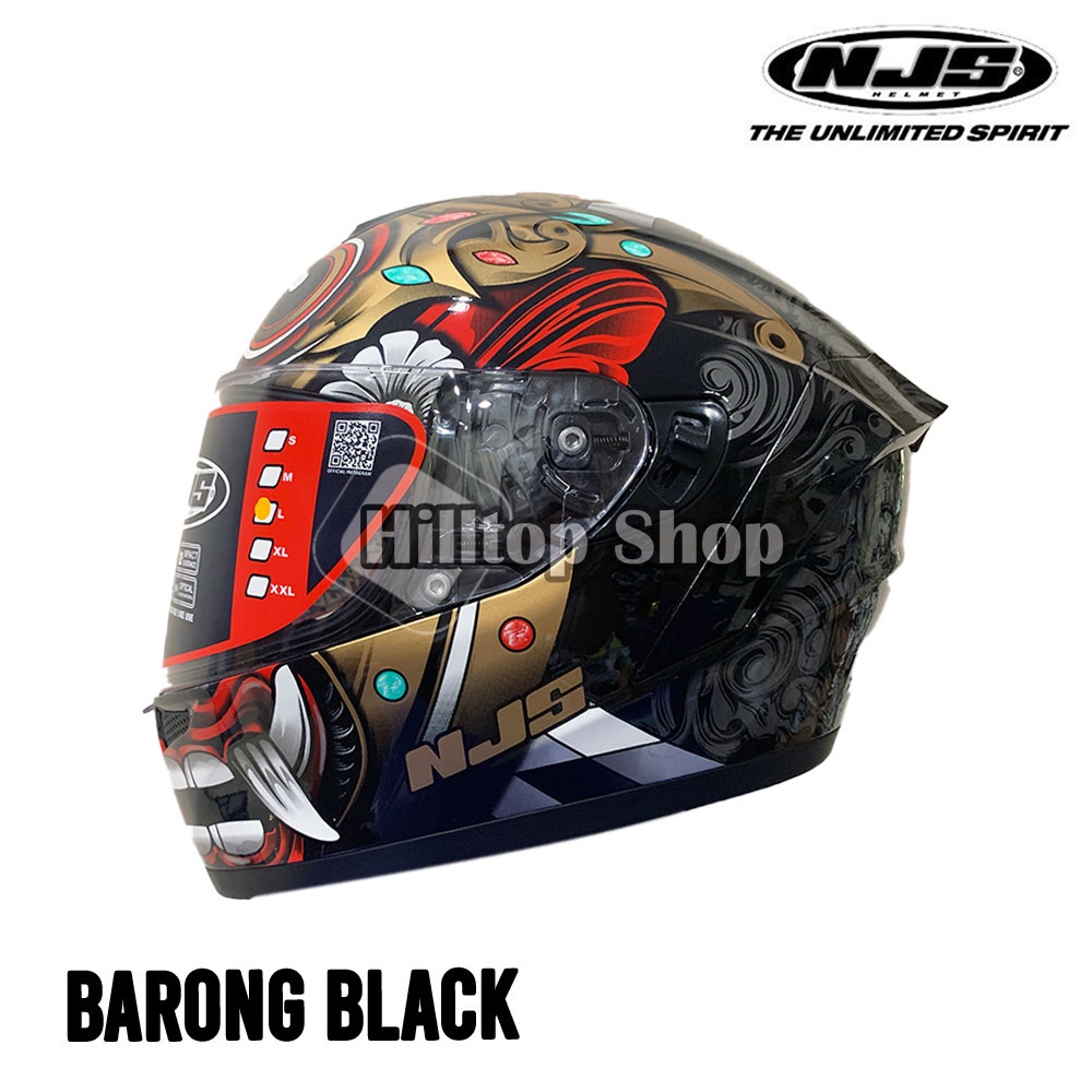 Jual Helm NJS ZX-1 Barong Full Face DV Helmet | Shopee Indonesia