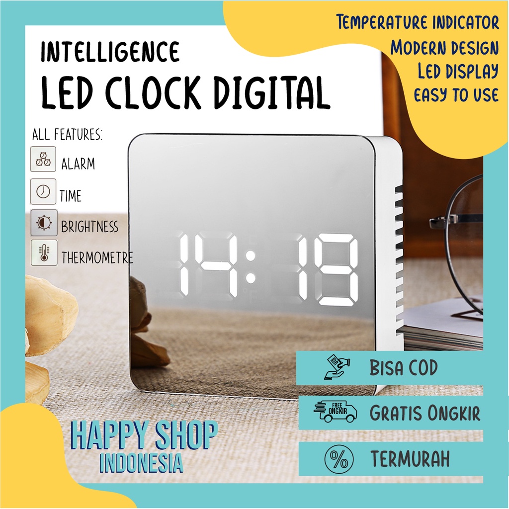 Jual Jam Digital LED Desain Modern 3D Fitur Lengkap | Shopee Indonesia