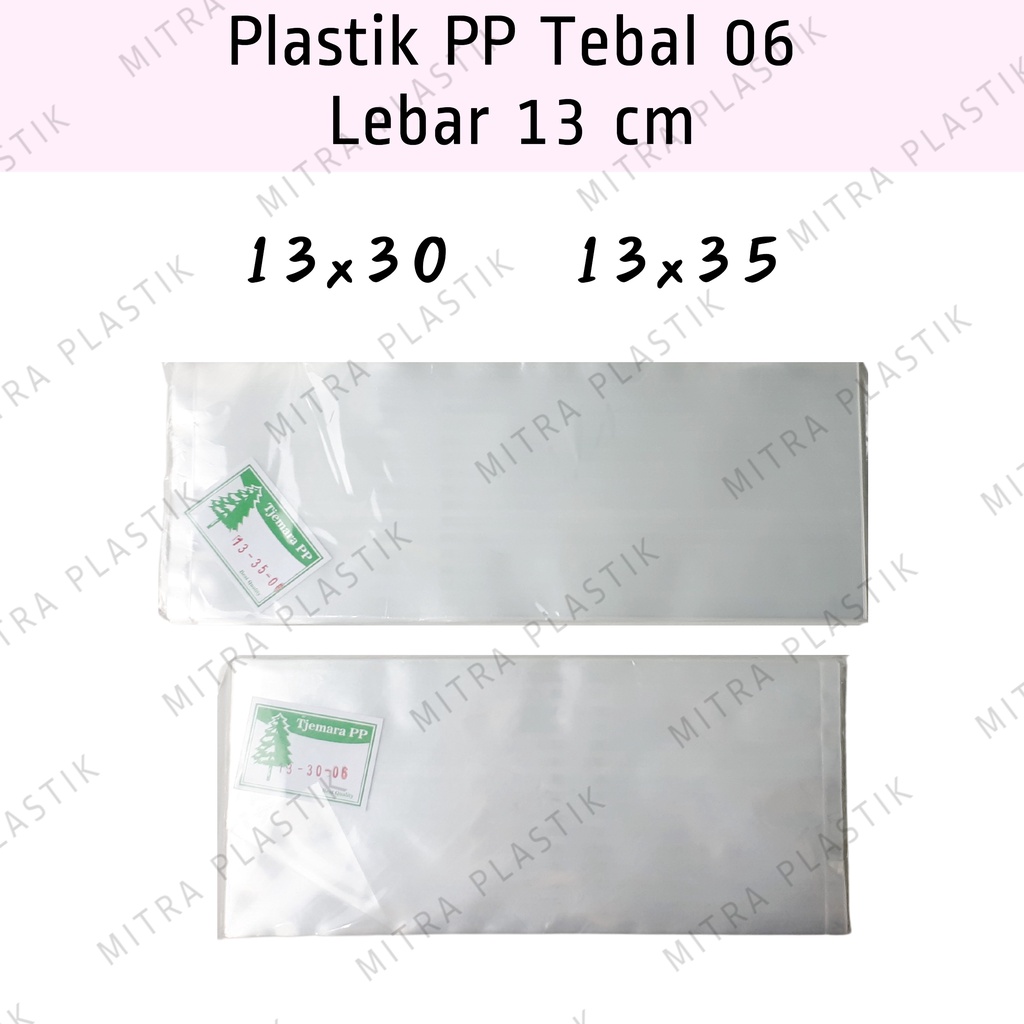 Jual Plastik PP Lebar 13 Tebal 06 13x30 13x35 Kantong Bening Transparan ...
