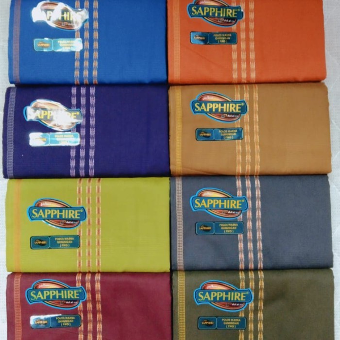 Jual sarung sapphire pwg (polos warna gunungan) | Shopee Indonesia