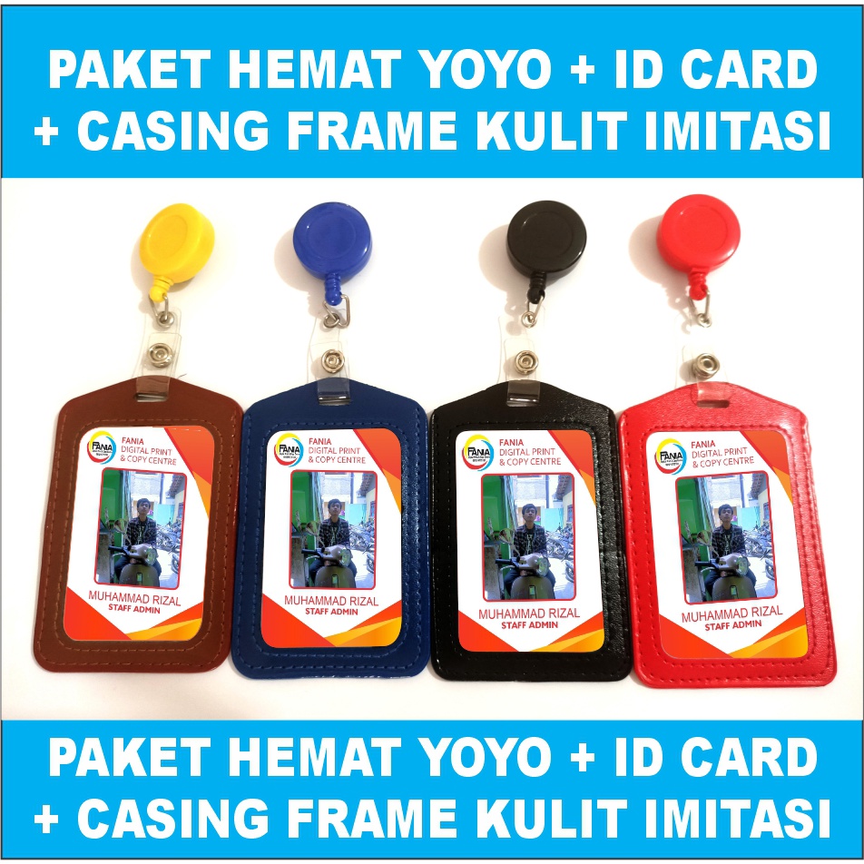 Jual PAKET HEMAT YOYO + ID CARD COSTUM + CASING FRAME KULIT IMITASI ...