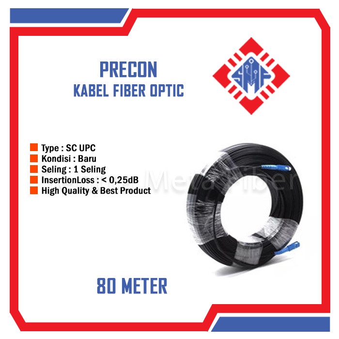 Jual KABEL PRECON 80M SC-UPC | 1 Core 1 Seling | Kabel Fiber Optic ...