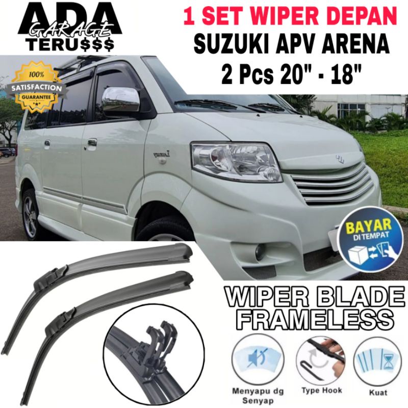 Jual Wiper APV Suzuki Depan APV Arena Frameless 1 Set 2 Pcs Karet Wiper Kaca Depan Mobil ...