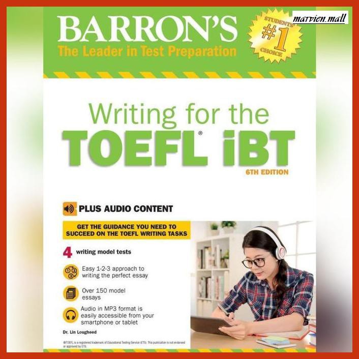 Jual toeflielts- buku barron's writing for toefl ibt with cds 6th ...