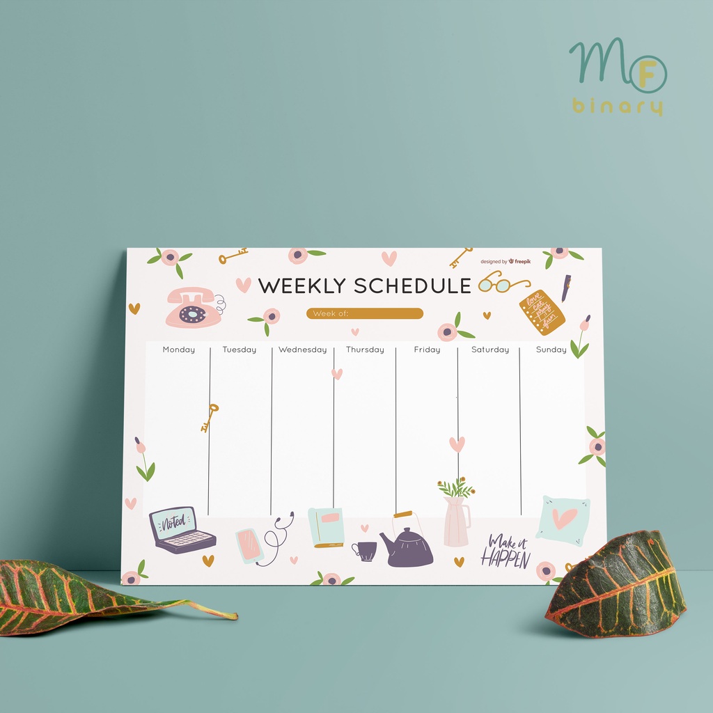 Jual Poster Weekly Planner + Free Spidol | ps-plan01 | Poster Animasi ...