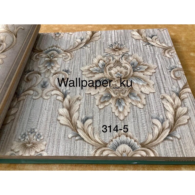 Jual Wallpaper Dinding Motif Klasik Abu | Shopee Indonesia