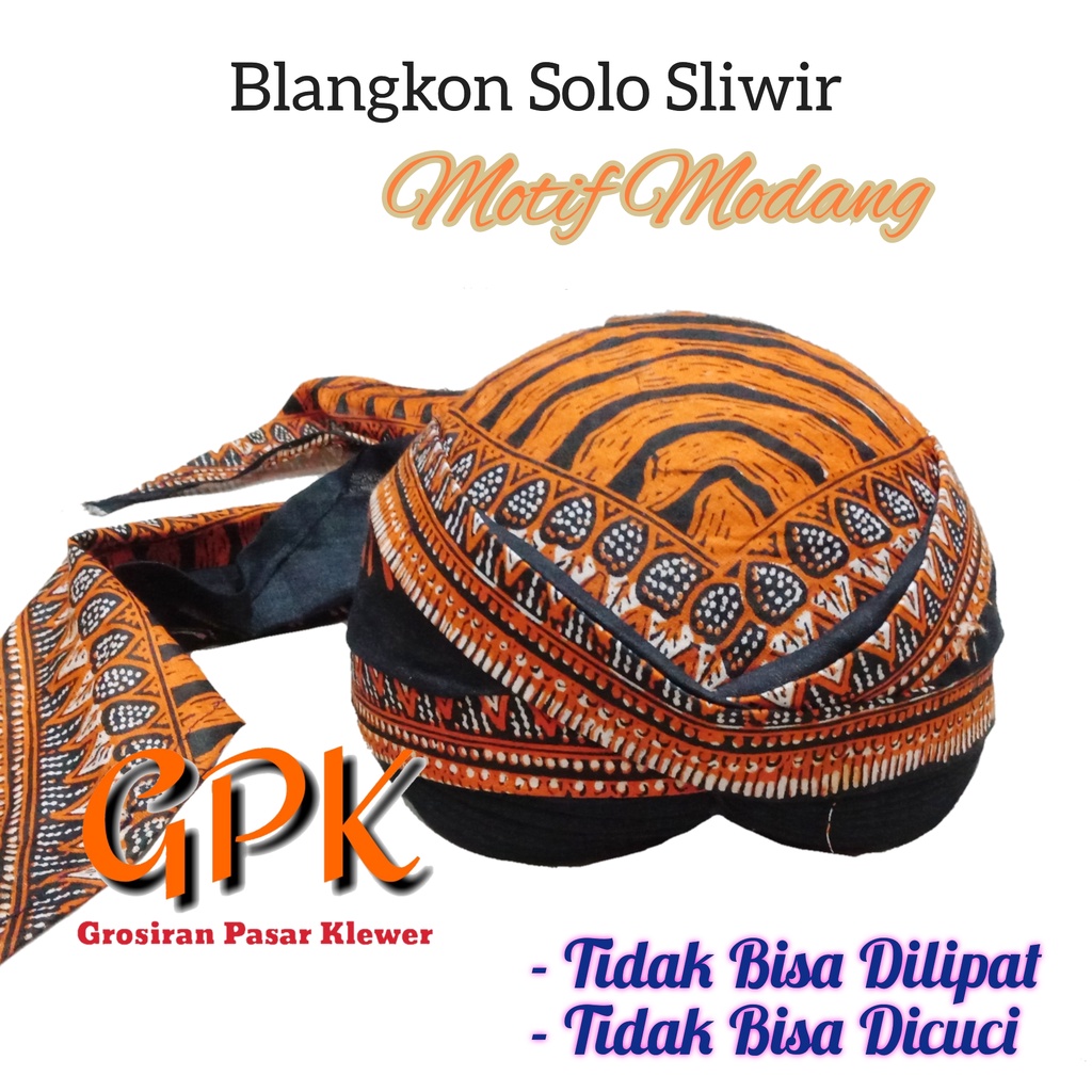 Jual Blangkon Solo Sliwir Dewasa Motif Modang ( Packing Dus ) | Shopee ...