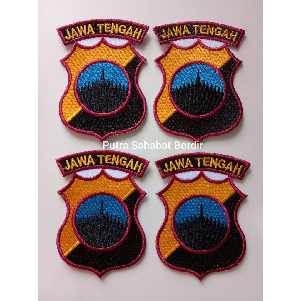 Jual Patch | Logo Bordir Polda Jawa Tengah Satpam | Shopee Indonesia