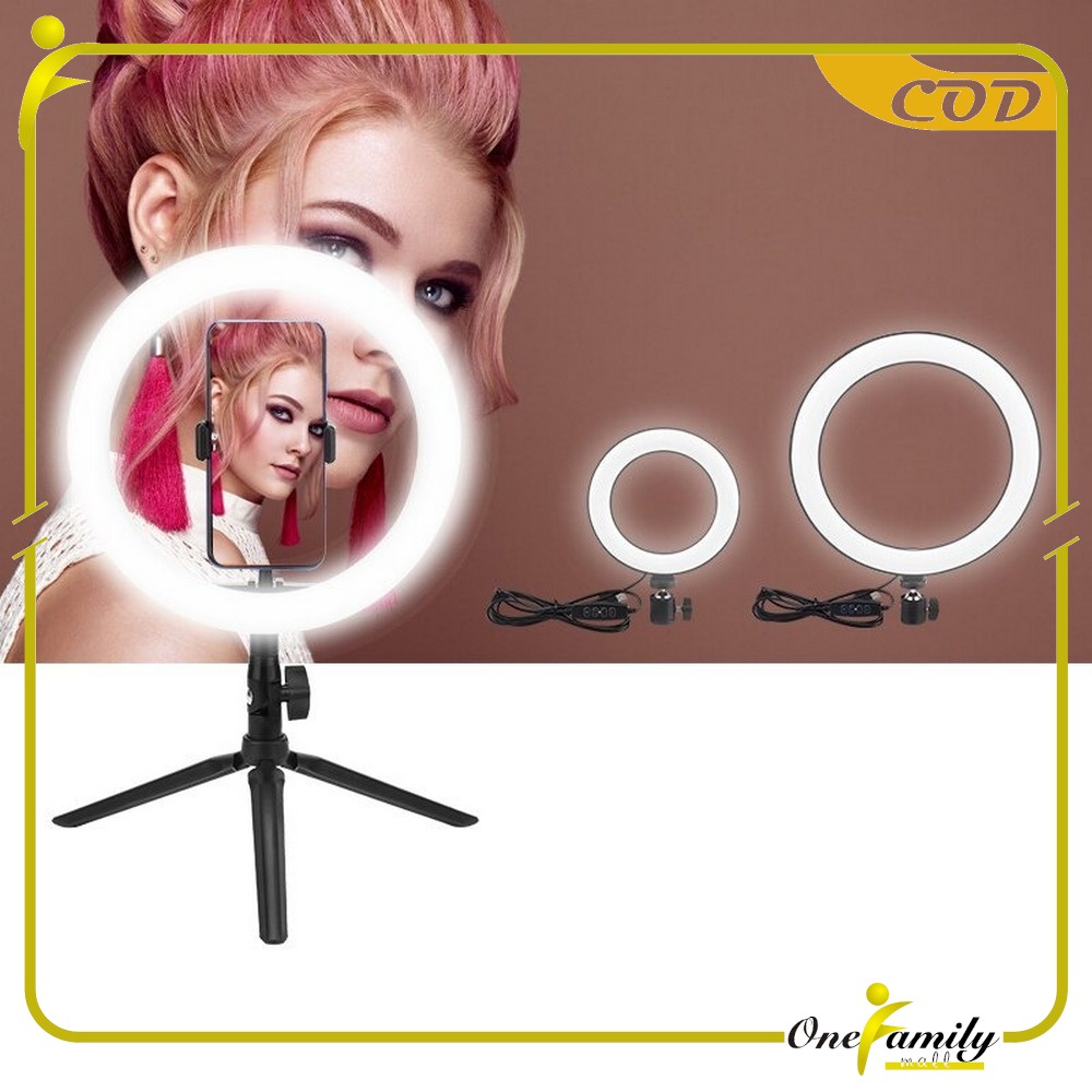 Jual ONE-C369 Lampu Ring Light 3 Warna 6Inch / Ringlight Selfie / Led ...