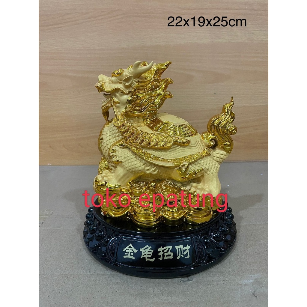 Jual Patung pajangan kepala naga badan kura-kura - fiber - 25 cm ...