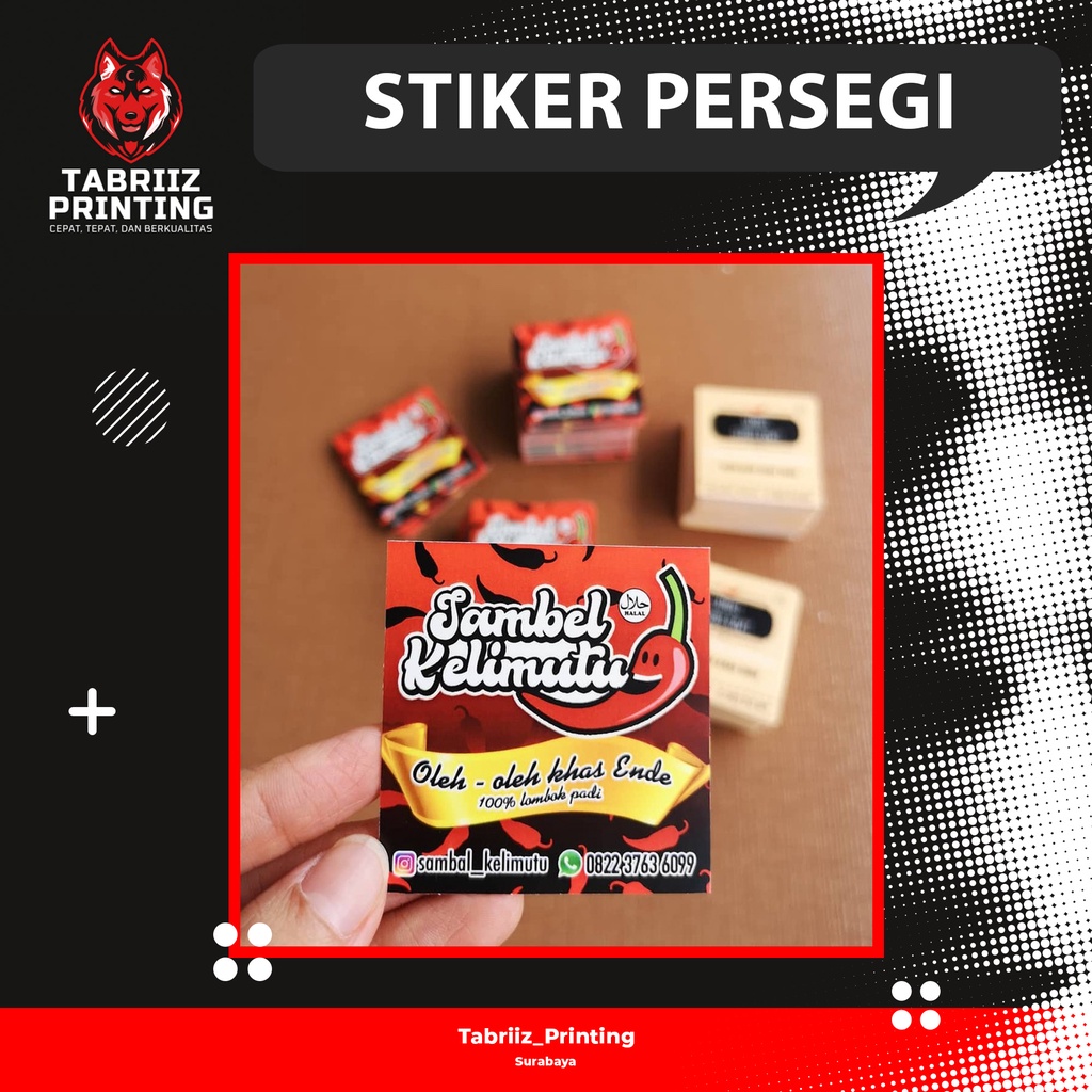 Jual [TABRIIZ PRINTING] Sticker Bontac Kotak/Stiker Bontac Persegi ...