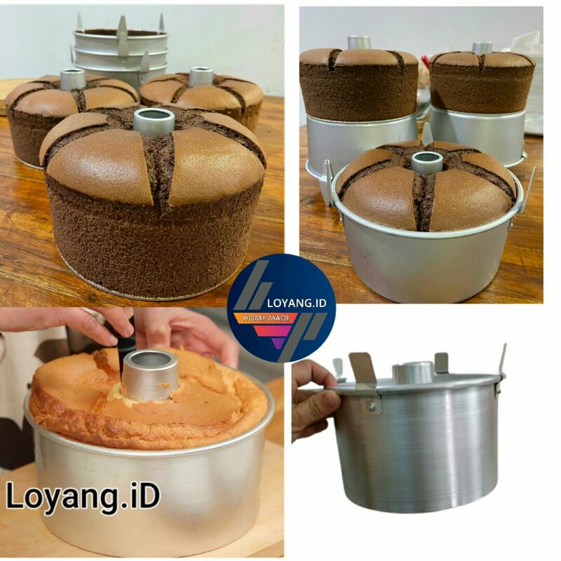 Jual Loyang Chiffon Lurus Tebal / Chiffon cake 18 20 22cm | Shopee ...
