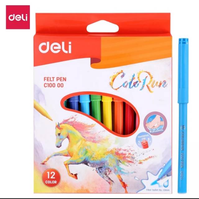 Jual Deli spidol 12/18/24 warna tidak beracun | Shopee Indonesia
