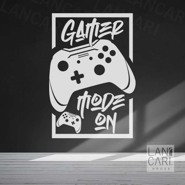 Jual Dekorasi dinding Gamer Mode On Quotes Kaca Wall Stiker Game Quotes ...