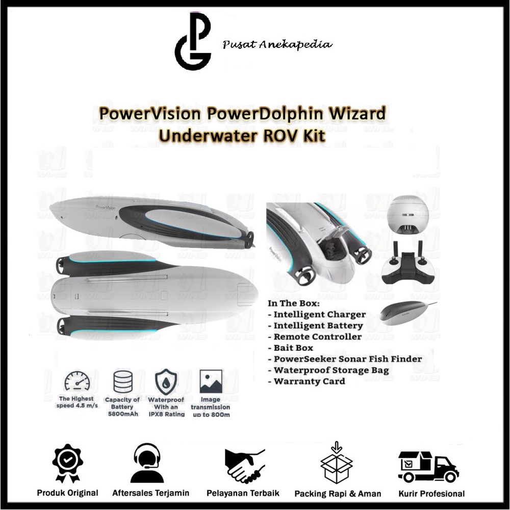 Jual Drone Power Vision PowerDolphin Wizard Underwater ROV Kit Original ...