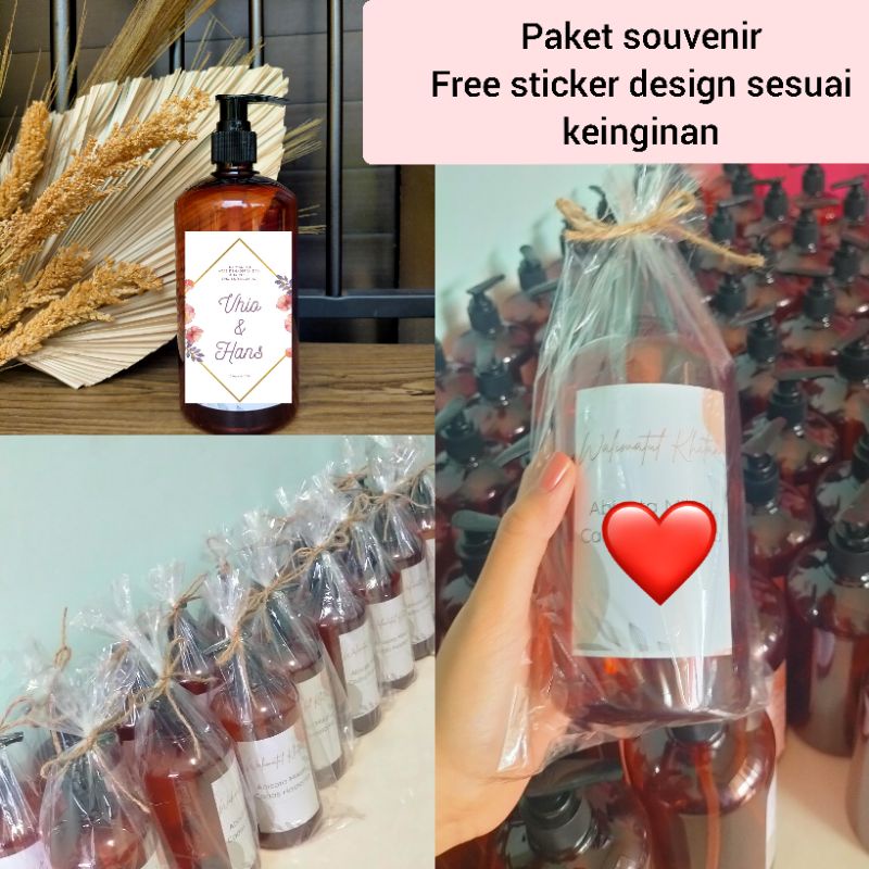 Jual PAKET SOUVENIR PERNIKAHAN BEBAS DESIGN STICKER / BOTOL PUMP ...