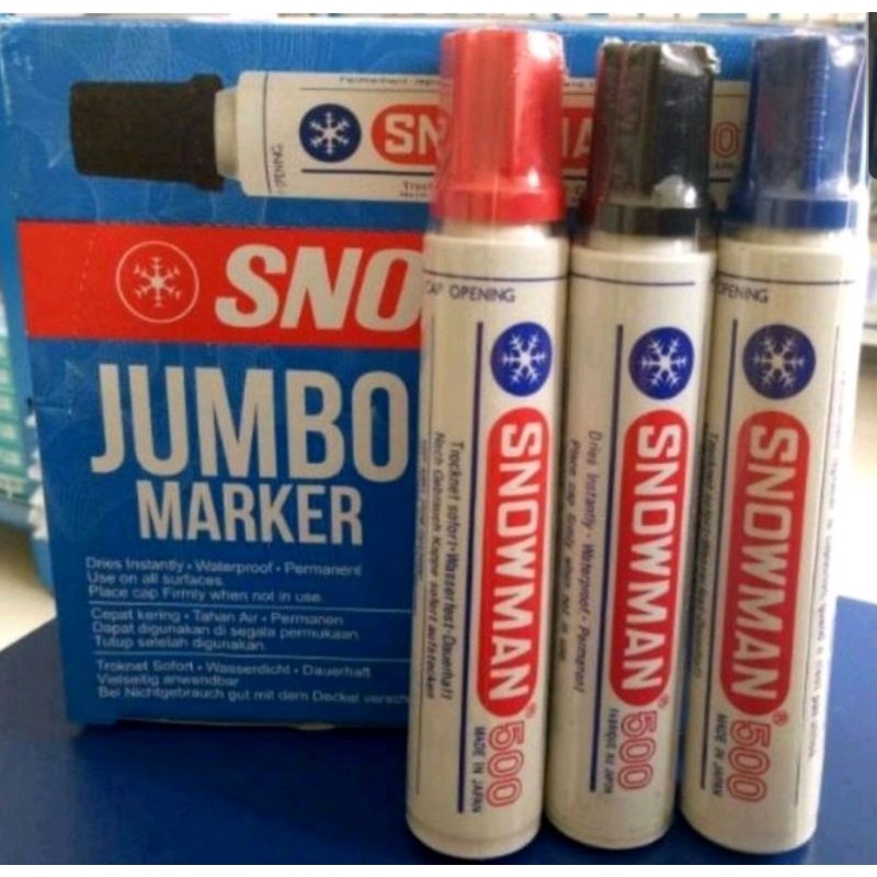 Jual Spidol Snowman Besar Jumbo 500 Permanent | Shopee Indonesia