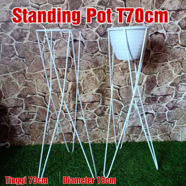 Jual Standing Pot Besi 70cm Diameter 18cm | Shopee Indonesia