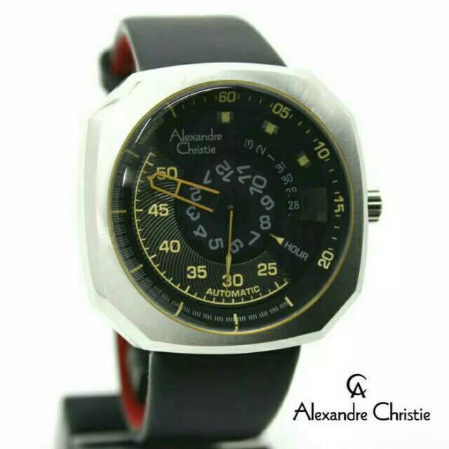 Jual JAM TANGAN PRIA ALEXANDRE CHRISTIE AC 3032 SILVER BLACK JARUM ...