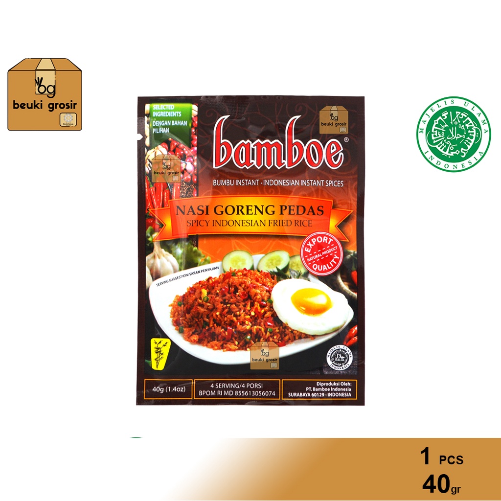 Jual ECER Bamboe Indonesia Bumbu Nasi Goreng Pedas Instan - 40gr ...