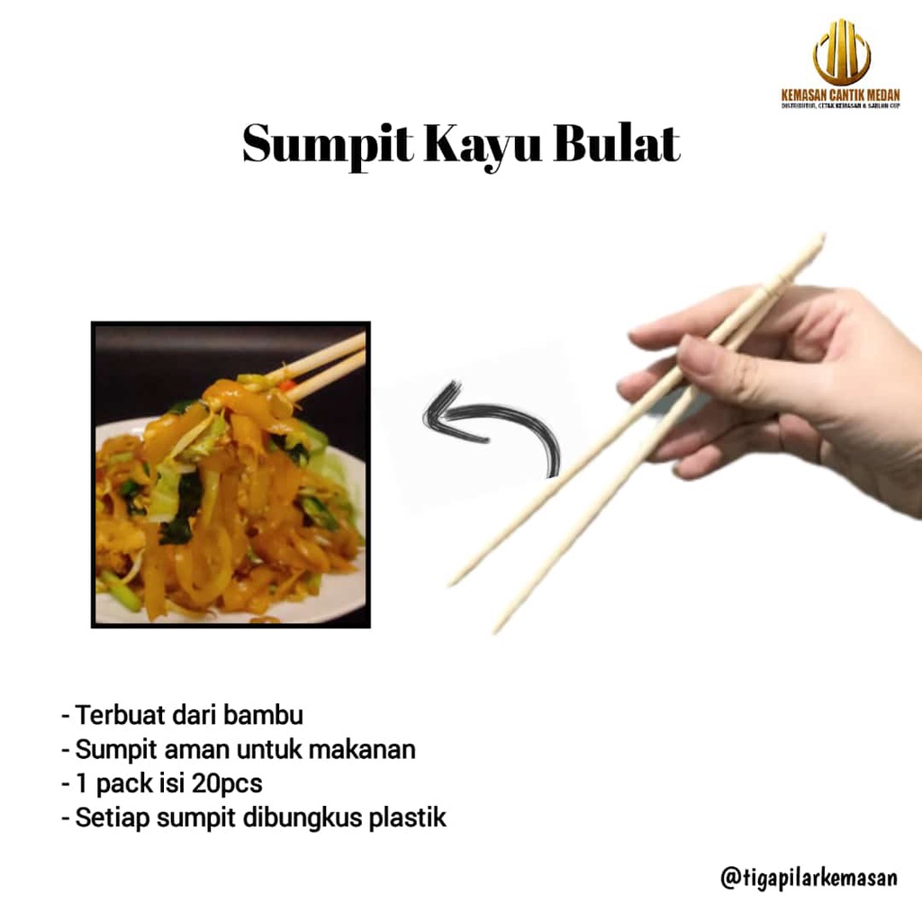 Jual sumpit kayu bulat/sumpit mie | Shopee Indonesia