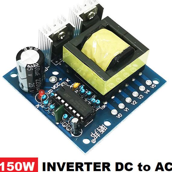 Jual Modul Power Inverter 150W DC 12V to AC 220V selectable boost step ...